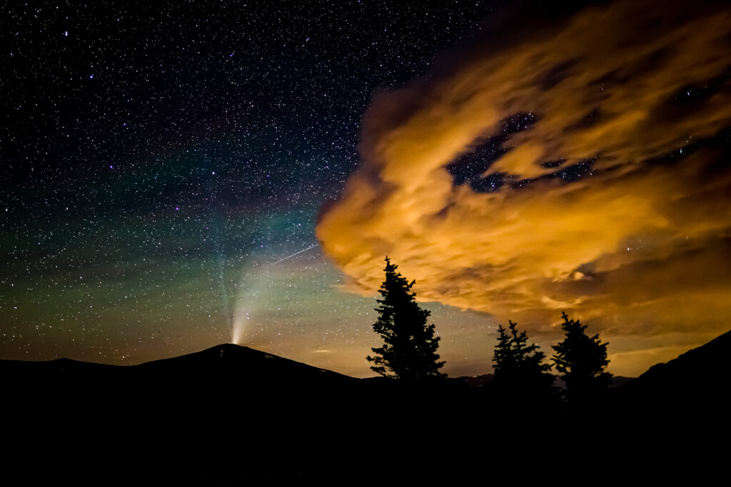 Comet Neowise appearing as a Volcano | Colorado Astrophotography